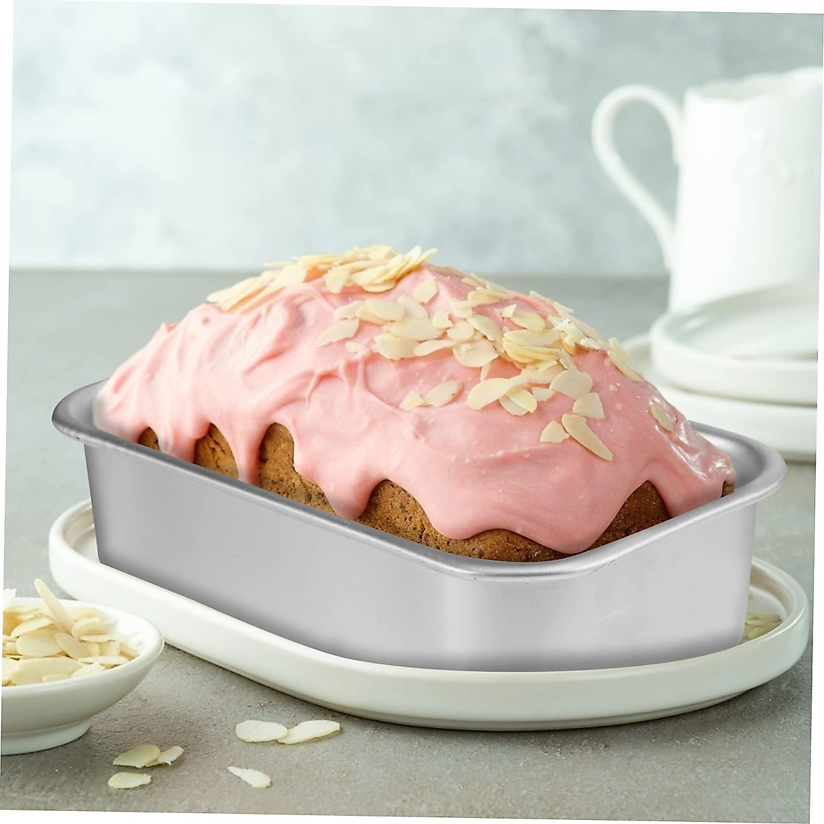 HEMOTON Professional Use Baking Tray 3 Pcs Toast Cake Baking Plate Sturdy Easy to Clean Silver Color