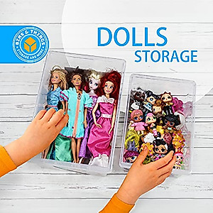 Bins & Things Toy Organizers and Storage / Toy Chest - Set of 2 Large and Small Brick Shaped Kids Storage Organizer for Lego Storage Box, Building Brick Storage, Barbie Dolls, Hot Wheel, Beyblades - Toy Box, Lego Organizers storage