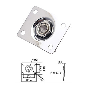 Metallor Output Input Jack Plate Socket for Tele SG Style Electric Guitar Parts Replacement Chrome.