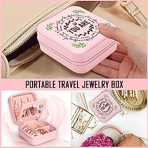 LEJIAJINW Encouragement Get Well Soon Gifts for Women, Christian Religious Spiritual Gifts, Self Care, Thank You Gifts for Women, Unique Birthday Gifts Idea for Mom on Mothers Day- Travel Jewelry Box