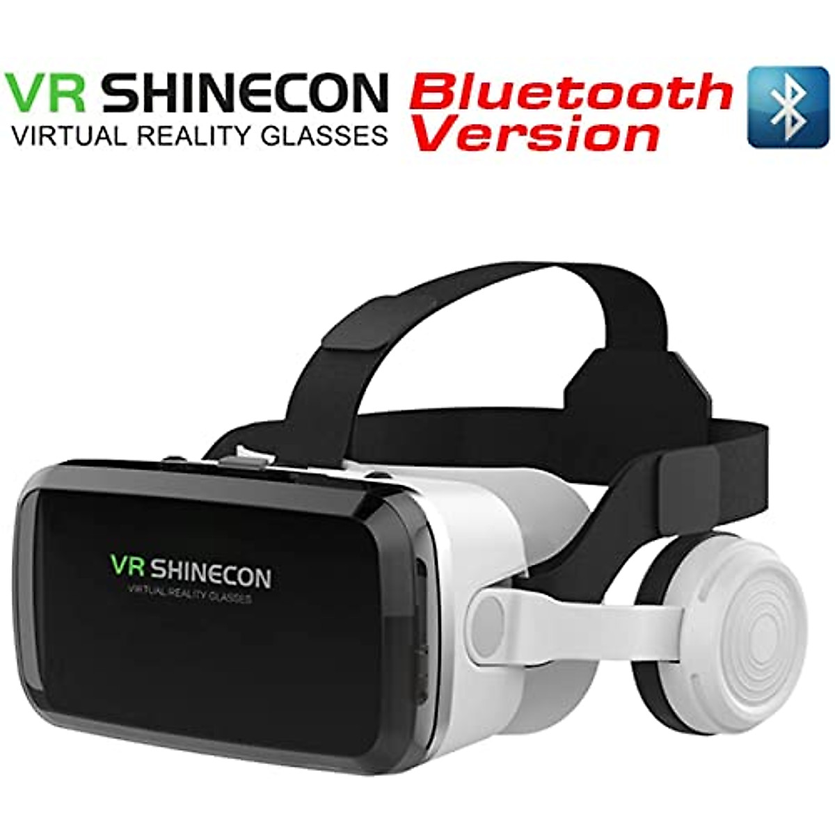 Shinecon VR Headset, VR 3D Virtual Reality Headset for Movies and Games VR Glasses Goggles Compatible with Phone & Android, 2K Anti-Blue Lenses, Adjustable Pupil & Object Distance