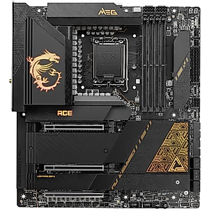 MSI MEG Z790 ACE Gaming Motherboard (Supports 12th/13th Gen Intel Processors, LGA 1700, DDR5, PCIe 5.0, M.2, 2.5Gbps LAN, USB 3.2 Gen2, Wi-Fi 6E, Thunderbolt, E-ATX)