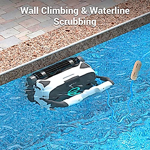AIPER Automatic Robotic Pool Cleaner with Ultra Triple Motors, Large Top Loading Filter Baskets&Wall Climbing Function, Ideal for In-Ground/Above Ground Pools Up to 50 Feet, Gray (OC1200 Pro)