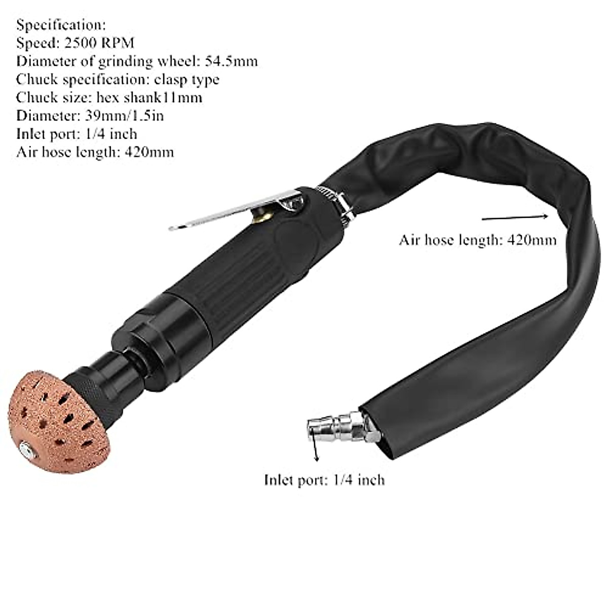 Low Speed Air Die Grinder 2500RPM Micro Pneumatic Tire Buffing Wheel Repair Polishing Tool Kit Tire Repair Grinding Tool Tire Buffer Kit Tire Grinder Tire Repair Tool