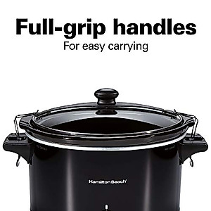 Hamilton Beach Slow Cooker, Extra Large 10 Quart, Stay or Go Portable With Lid Lock, Dishwasher Safe Crock, Black (33195)