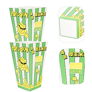 NOLITOY 100pcs Popcorn Boxes Snack Container Snack Box Container Ornament Container Disposable Popcorn Boxes Snack Containers Party Snack Container Popcorn Bucket Food Box Container Box