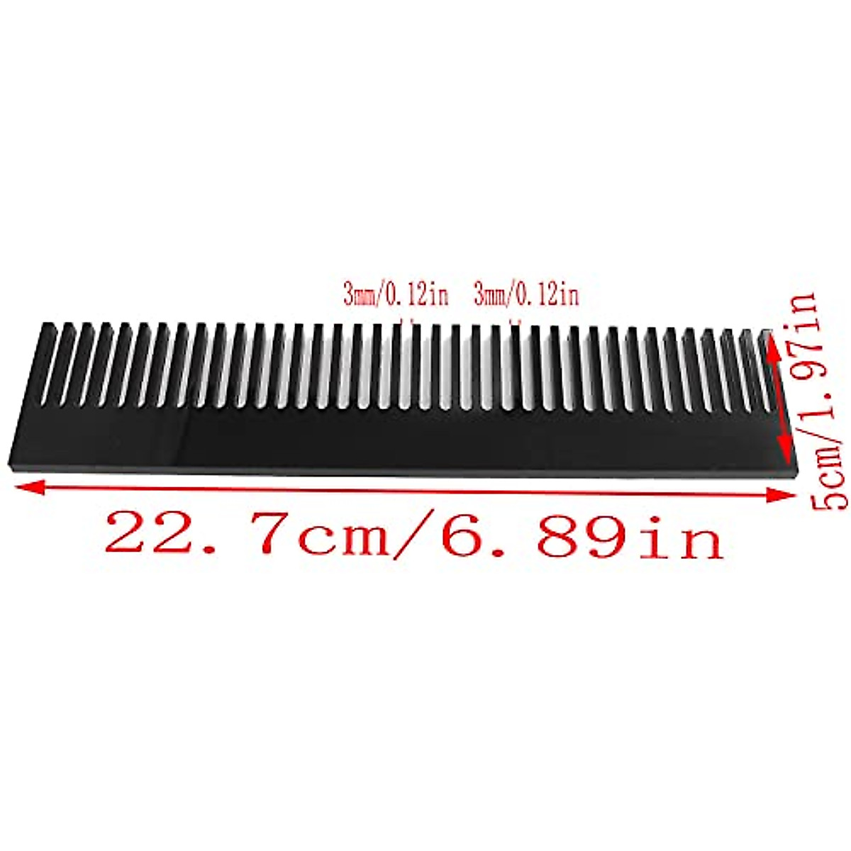 LQ Industrial Aquarium Filter Comb 22.7 x 5 cm Black Acrylic Aquarium Overflow Comb Fish Tank Flow Weir Comb for Avoid Fish Overflow