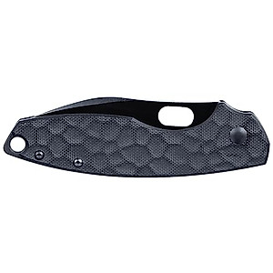 CRKT Pilar III EDC Folding Pocket Knife: Compact Everyday Carry, Black Blade with Finger Choil, Thumb Slot Open, G10 Handle, Reversible Pocket Clip 5317K