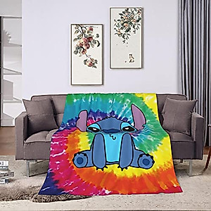 Ultra-Soft Throw Blanket Fleece Lightweight Blanket Sofa Comfort Warm Flannel Blanket for Bed Living Room for Adults Kids 50"X40"