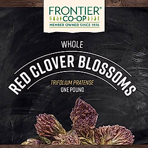 Frontier Co-op Red Clover Blossoms Whole, Kosher | 1 lb. Bulk Bag | Trifolium pratense