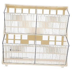 ULDIGI Tea Bag Storage Box Plastic Organizer Box Locker Organizer Shelf Desk Top Shelf Stand Tea Bag Storage Bin Tea Bag Holder Coffee Sugar Bag Organizer Coffee Bag Holder Tea Bags Stand