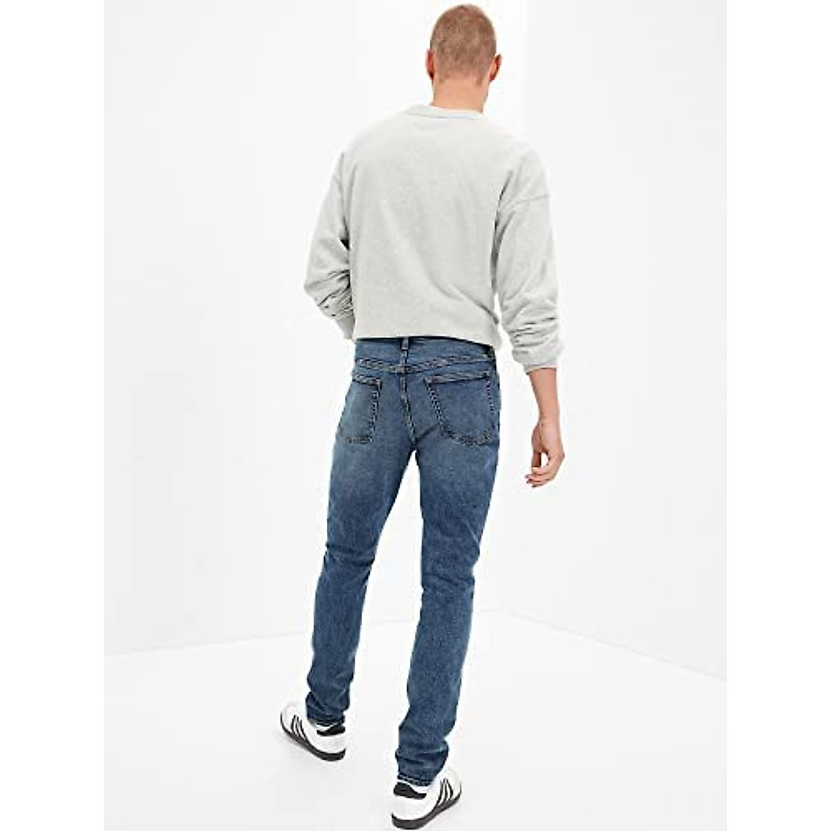 GAP Mens Skinny Fit Jeans, Medium Destroy, 38W x 32L US