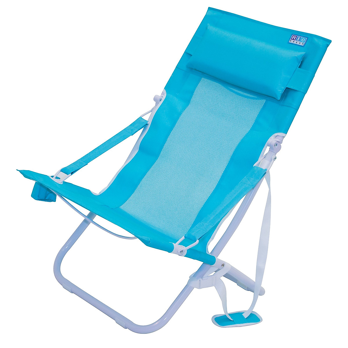 Rio Beach Portable Compact Fold Breeze Beach Sling Chair, Teal