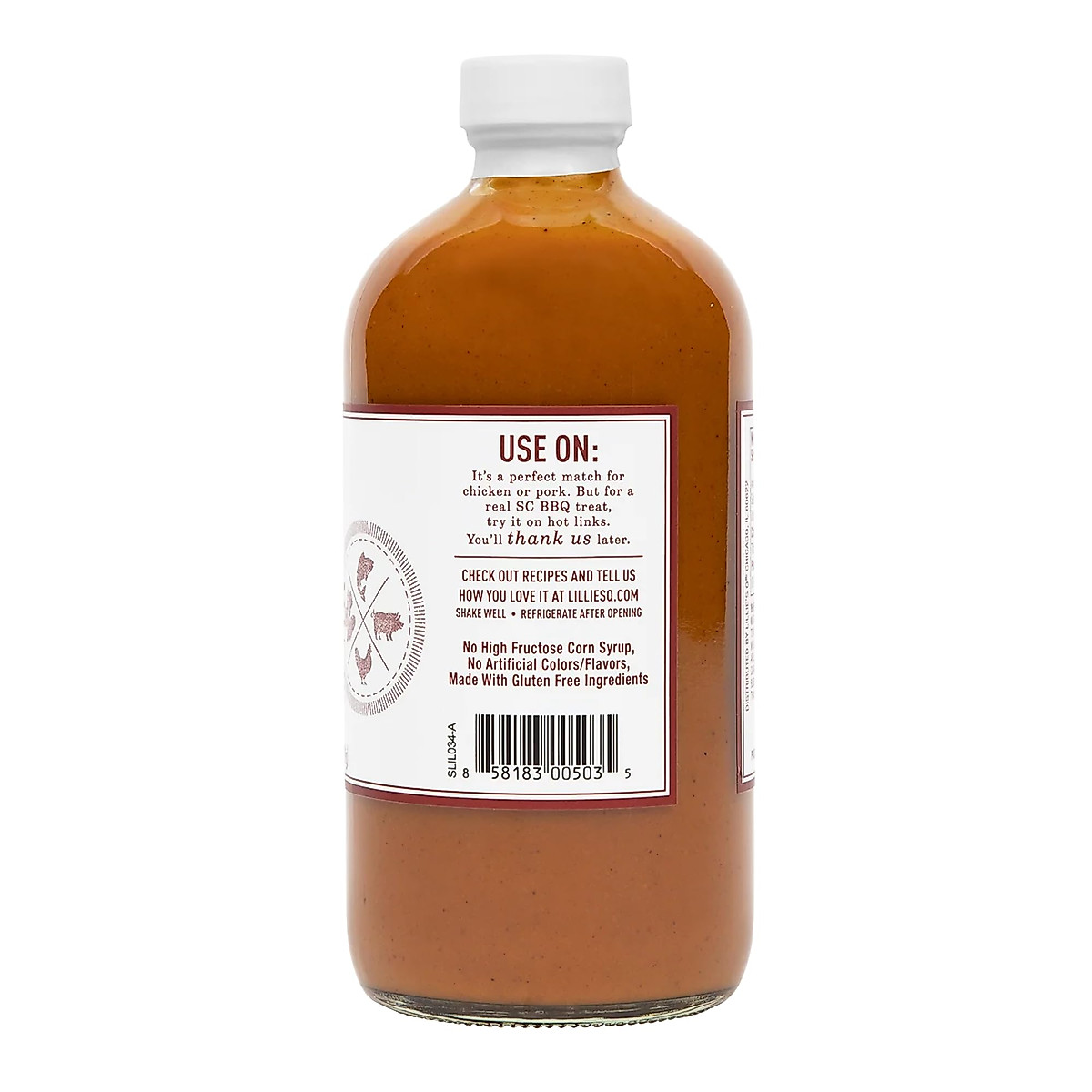 Lillie’s Q - Gold Barbeque Sauce, Gourmet Carolina Sauce, Tangy BBQ Sauce with South Carolina Mustard, Premium Ingredients, Made with Gluten-Free Ingredients (20 oz)