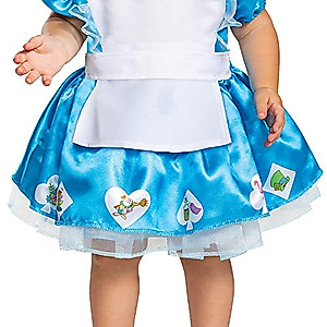 Disguise Baby Girls' Disney Alice in Wonderland Infant Costume, Blue & White, 6-12 Month