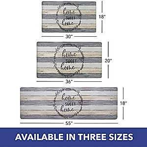 SoHome Cozy Living Anti-Fatigue Kitchen Mat for Floor, Farmhouse Rustic Wood Themed Cushioned Kitchen Runner Rug Mat, Stain Resistant, Easy Wipe Clean, 1/2 Inch Thick, 18" x 30"