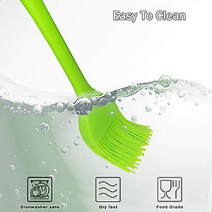 SILCONY 8.4" Silicone Basting Pastry Brush - Perfect for Oil Butter Spread, Marinades, Baste, BBQ, Grill, Cooking - BPA Free, Food Grade Material, Dishwasher Safe (3, 8.4 Inches)