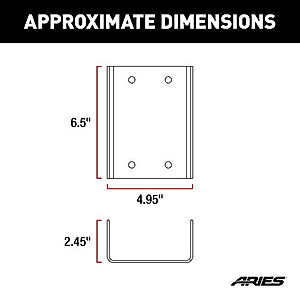 ARIES 256TBL Spare Tire Carrier Third Brake Light Extension Bracket, Select Jeep Wrangler JK
