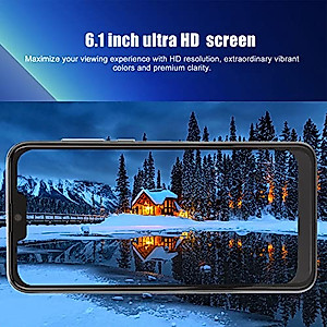Asixxsix I13 Pro Max,6.1inch Android 11 4GB RAM 32GB ROM MTK6889 Deca Core Dual SIM Unlocked Cell Phone with 6800mAh Battery,8MP 16MP Cmaera,Face ID,WIFI,Bluetooth and FM 1440x3200 HD Unlocked(US)
