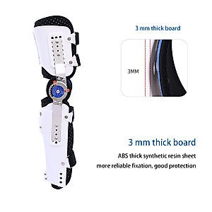 Hinged ROM Knee Brace Adjustable Post Op Knee Immobilizer for ACL MCL and PCL Injury Arthritis After Surgery Orthosis Stabilizer Women Men Knee Support Orthopedic Guard Protector