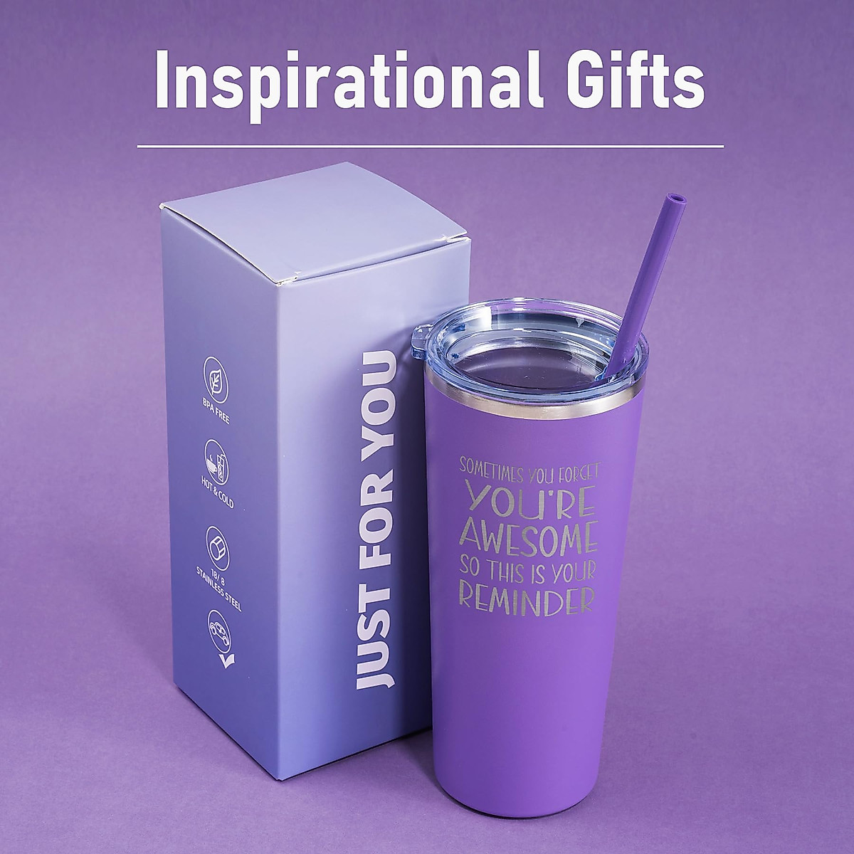 Labiere Birthday Gifts for Women, Inspirational Gifts, Appreciation Gifts, Friendship Gifts, Purple Gifts for Women, You Are Awesome Gifts, 22oz Mugs for Womens Gifts for Her, Female, Friends, Sister