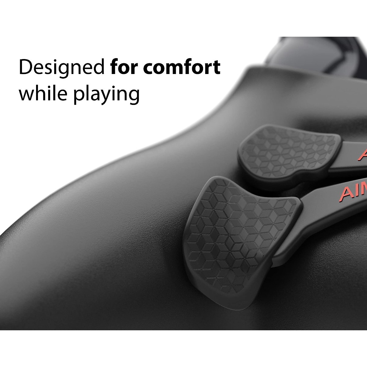 AimControllers Custom PRO Controller compatible with PS5 Console & PC | Custommade Wireless Gaming Controller with 4 Back Remappable Paddles | Gaming Accessories Electronics | Black Matte