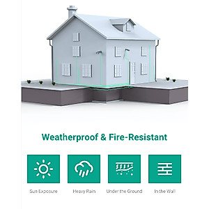 ANNKE 4 Pack 30M/100ft All-in-One Video Power Cables, BNC Extension Surveillance Camera Cables for CCTV Security DVR System Installation, Free 8 x BNC Connectors and 100pcs Cable Clips Included