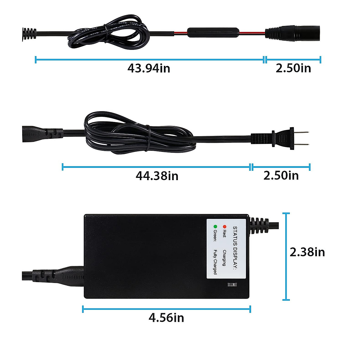 Mighty Max Battery 24V 2Ah Sealed Lead Acid Battery Charger 3 Stage w/LED Display