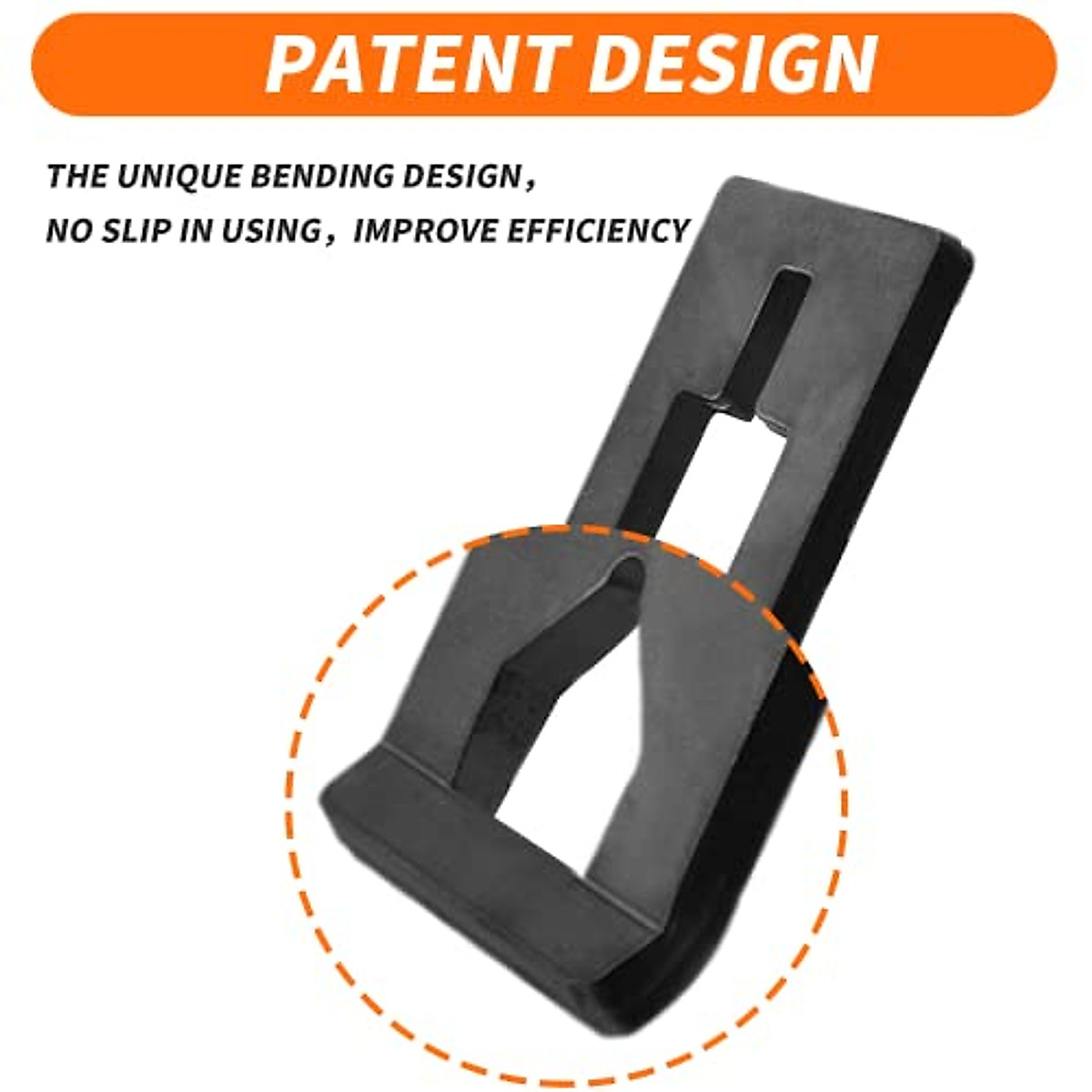 Lusheer Heavy-Duty Steel T-Post Puller Plate - 12 mm Quick Remove T-Posts from Ground Garden Tractor Bucket, Handyman Jack or S Hook, Use Different Gauges of Chain