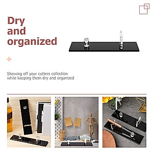 FOMIYES Acrylic Cutter Display Rack Single Knife Holder Transparent Cutter Storage Rack Cutter Displaying Stand for Home Shop Decor Acrylic Stands for Knife Display