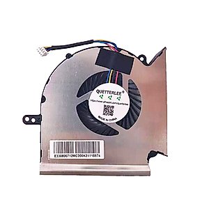 QUETTERLEE New CPU Cooling Fan for MSI GE75 GP75 GL75 WE75 GL63 GE63 GV63 GP63 GE73 GP73 GL73 GE63VR 7RE 7RF GE73VR 7RE 7RF MS-16P1 16P3 16P5 16P7 MS-17C1 17E7 17E4 MS-17E5 17E2 Series N417 N383 Fan
