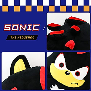 DEYOU Classic 14in Hedgehog Plush Toys Plush Figure Classic Hedgehog Plush Doll for Boys Girls Best Gift (Black)