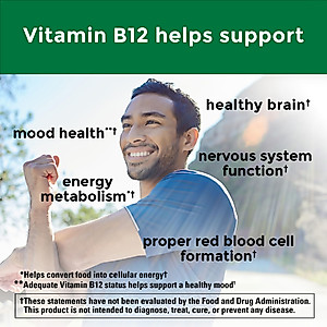 Nature Made Extra Strength Vitamin B12 Gummies, 3000 mcg per serving, B12 Vitamin Supplement for Energy Metabolism Support, 60 Gummy Vitamins, 30 Day Supply