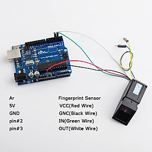 Green Light Optical Fingerprint Reader Sensor Module Compatible withArduino Raspberry Pi ESP8266 ESP32