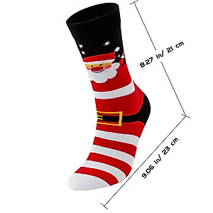 TENYSAF Fun Christmas Socks for Women - Funny Xmas Gifts for Female Novelty Cozy Crew Cotton Sock Set