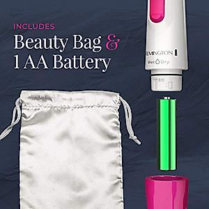 Remington Smooth & Silky Body & Bikini Kit, Cordless bikini trimmer and shaver for women, Waterproof for grooming in the shower, White/Pink