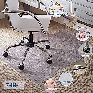 [48" X 36"] Chair Mat,Office Chair Mat for Carpets, Floor mat for Desk Chair,Transparent Mats for Chairs,Heavy Duty & Easy Glide,Multi-Purpose Protector Chair Carpet for Home