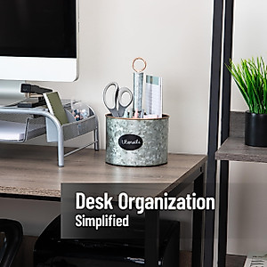 Mind Reader Caddy Utensil Holder, Silver