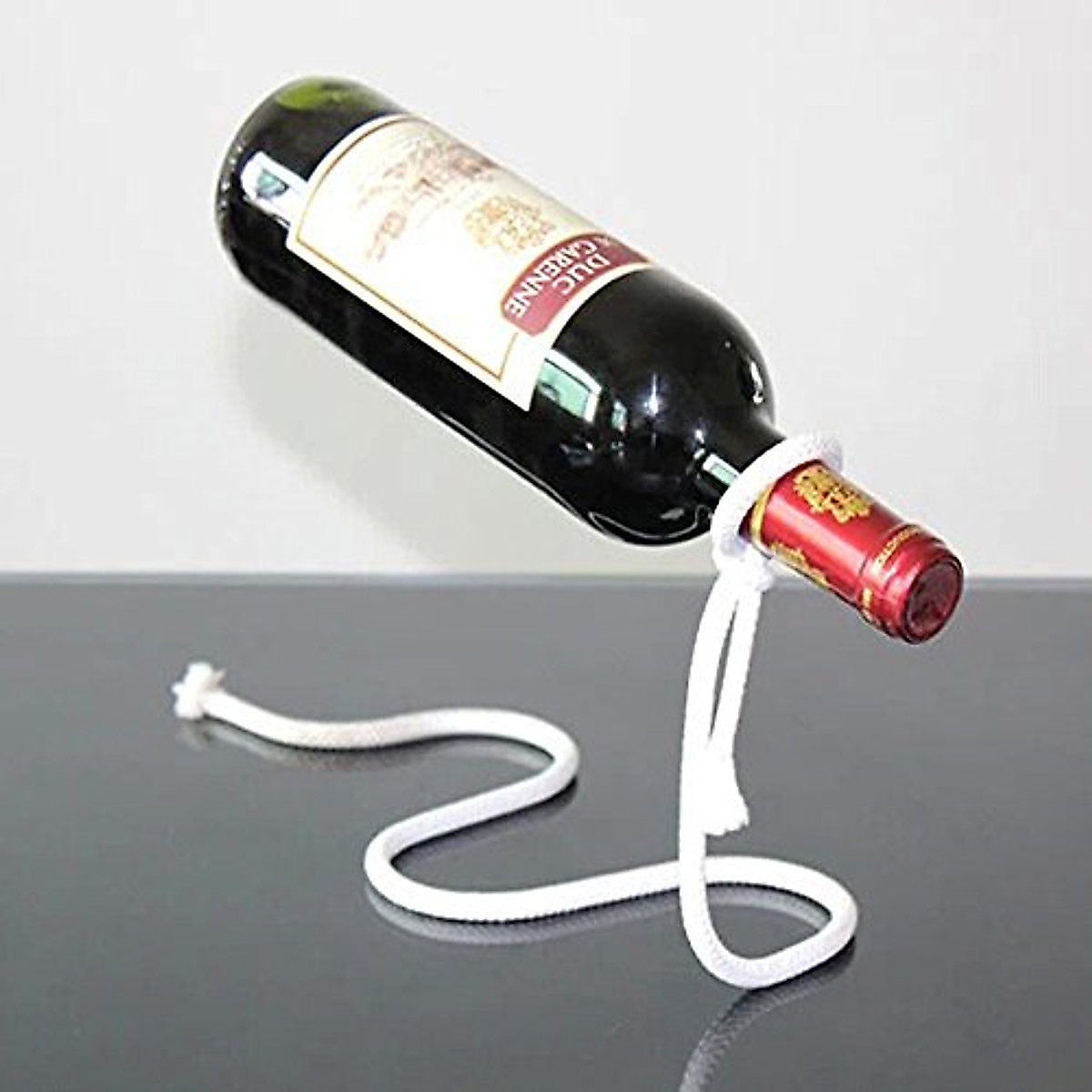 CdyBox Magic Rope Wine Bottle Holder Stand Rack Bar Gift (Rope)