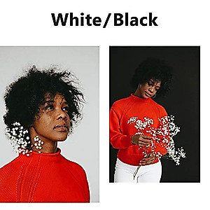 LimoStudio 10 x 12 ft. Black & White Backdrop Screen, Dark Black and Pure White Background Muslin, Premium Synthetic Thick Fabric for Photography, Video, Family Events, Party, AGG1894