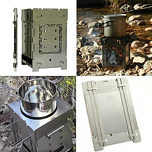 Firebox Bushcraft Camp Stove Kit - Wood Burning/Multi Fuel - Collapsible/Folding - Portable Campfire - Model Gen 2 5 inch / G2-5" Stainless Steel Camping Stove