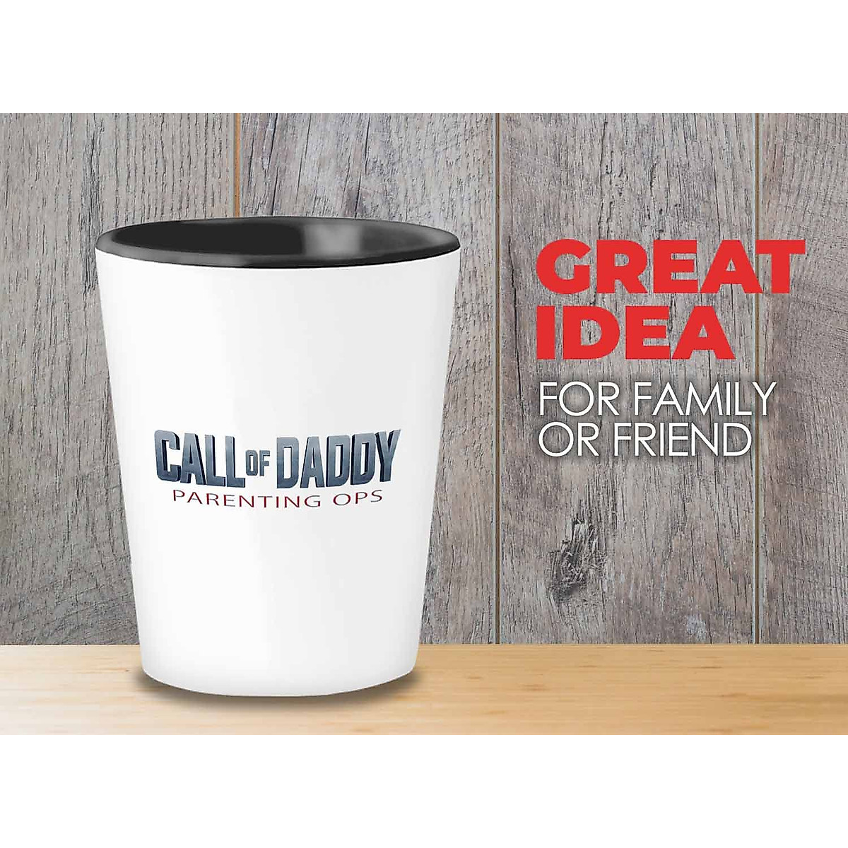 Father's Day Shot Glass 1.2oz - Call Of Daddy Parenting Ops - Awesome Birthday Gamer Dad Best Fathers Day