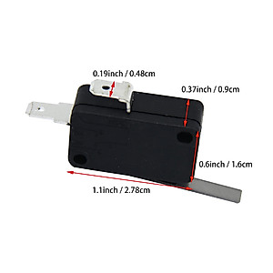 2 Packs SZM-V01-2FA-33 Refrigerator Dispenser Switch Compatible with LG Refrigerator 6600JB3001C 6600JB3001E PS3529276 PS8259956 WR23X10171 WR23X10224,Terminal Width 3/16'' (Normally Open) -Black