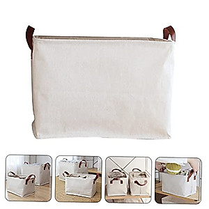 ANDRESLAD Storage Basket Toys for Desktop Basket Toy Organizer Sundries Holder Toy for Home Fabric Storage Bin Storage Bins Cloth Storage Bin White Pe Waterproof Layer