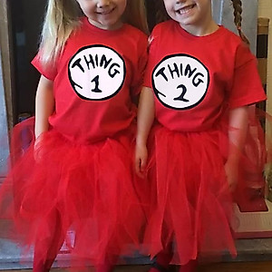 Thing 1 2 3 4 5 6 7 8 Dad Mom Teacher Coach Blue Crazy Fuzzy Hat Large 2 Pieces Patch/Hat Halloween Costume for Kids Adults
