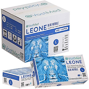 VASTMED 500PCs Dental Grade Examination Leone Nitrile Gloves 4.0G Finger Tips Texture Latex-Free Professional Grade Gloves