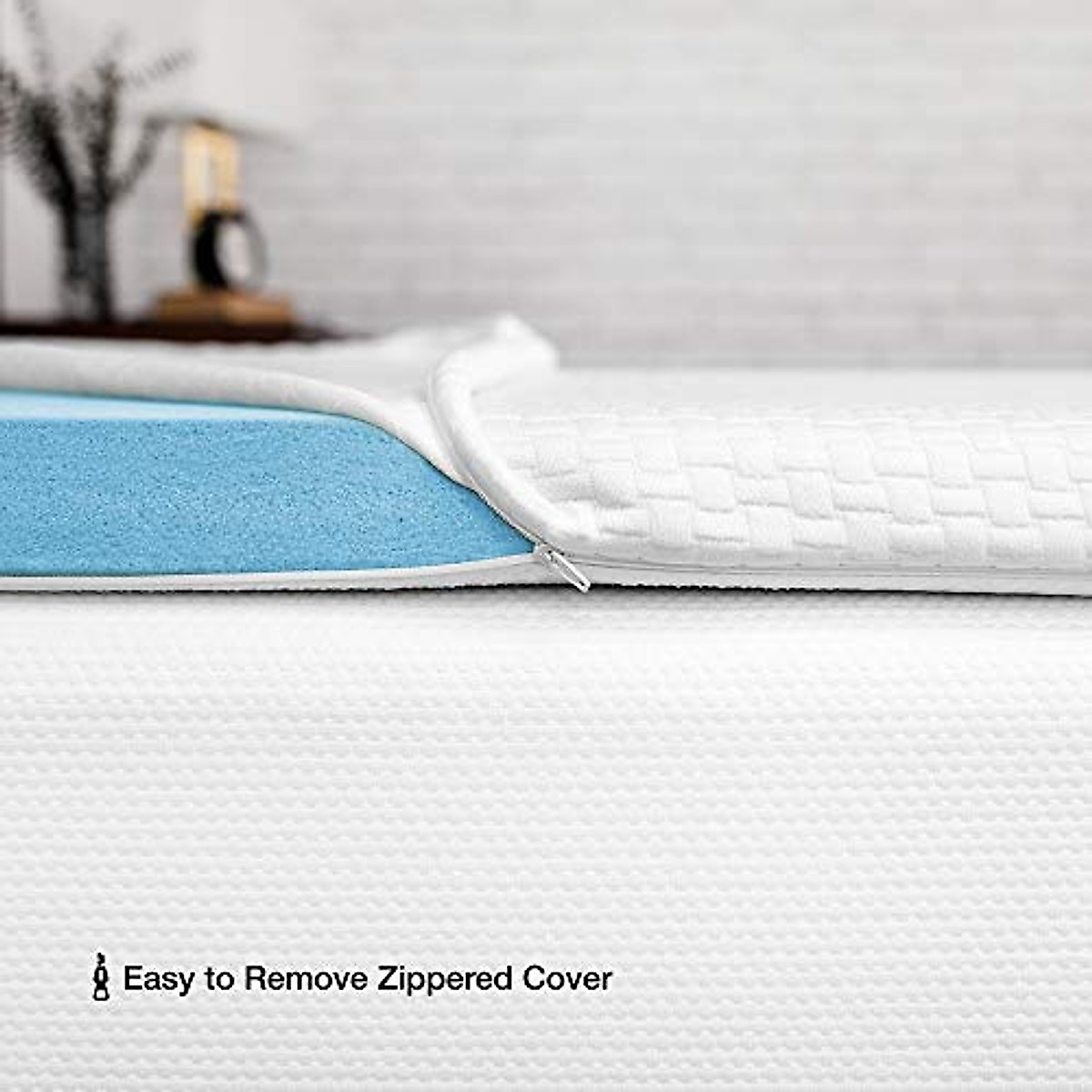 SensorPEDIC 2-Inch Majestic Ventilated Mattress Topper, King, White