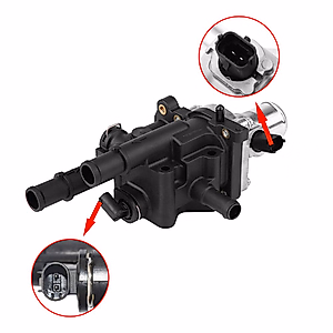 Engine Coolant Thermostat Housing Assembly Fits for 2011-2016 Chevy Cruze 2012-2018 Chevy Sonic Trax 2013-2019 Chevy Trax 1.6L & 1.8L Replaces# 902-033 25199824 25192228 55564890 with Sensor Gasket