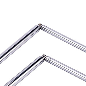 Dowsing Rod Silver, 2 Pcs Retractable Divining Rods Water Divining, Energy Healing, Paranormal - Detect Gold, Water, Ghost Hunting etc (Silver)