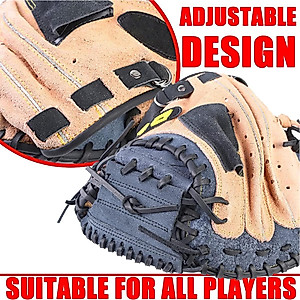 Baseball Catcher Glove,Baseball and Softball Catcher's Mitt for Kids Youth Adults,Cowhide Catcher's Glove - Left Hand Glove (Brown)